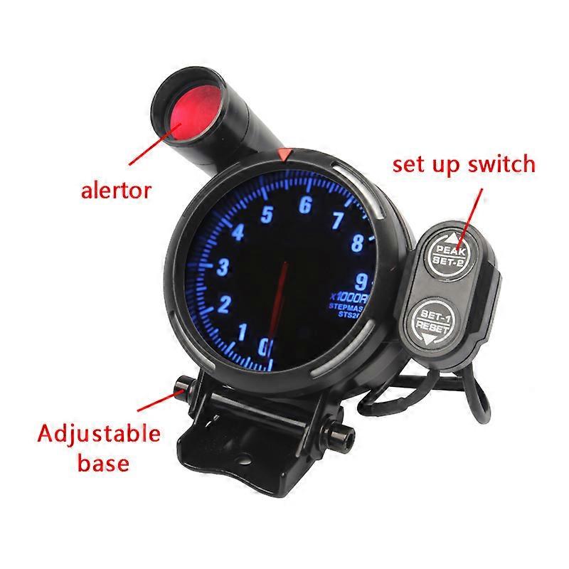 New upgraded version 9000 RPM 11000 RPM 80mm LED tachometer racing car ...