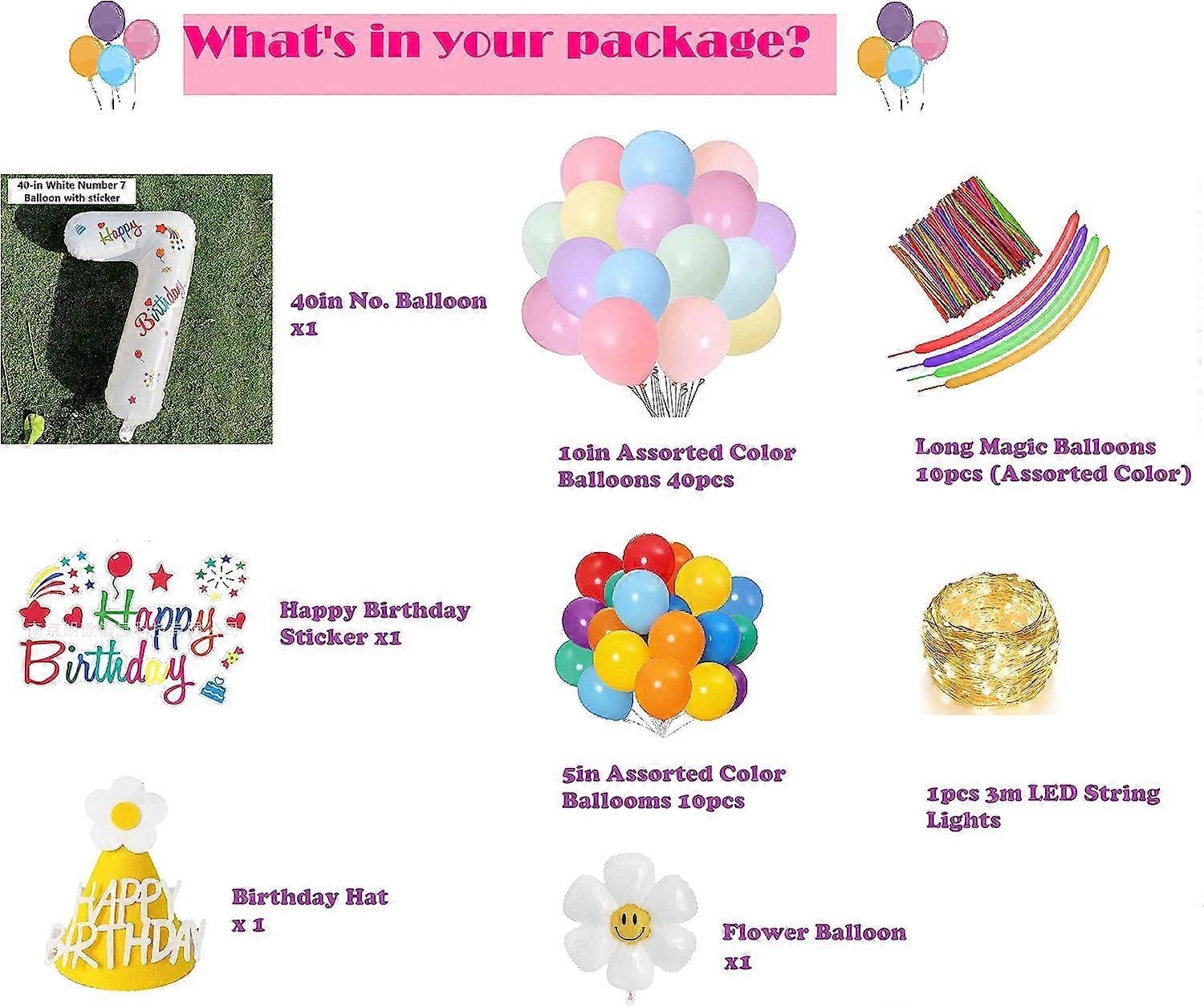 65Pcs Set Giant White Number One Balloon for First Birthday - 40 Inch ...