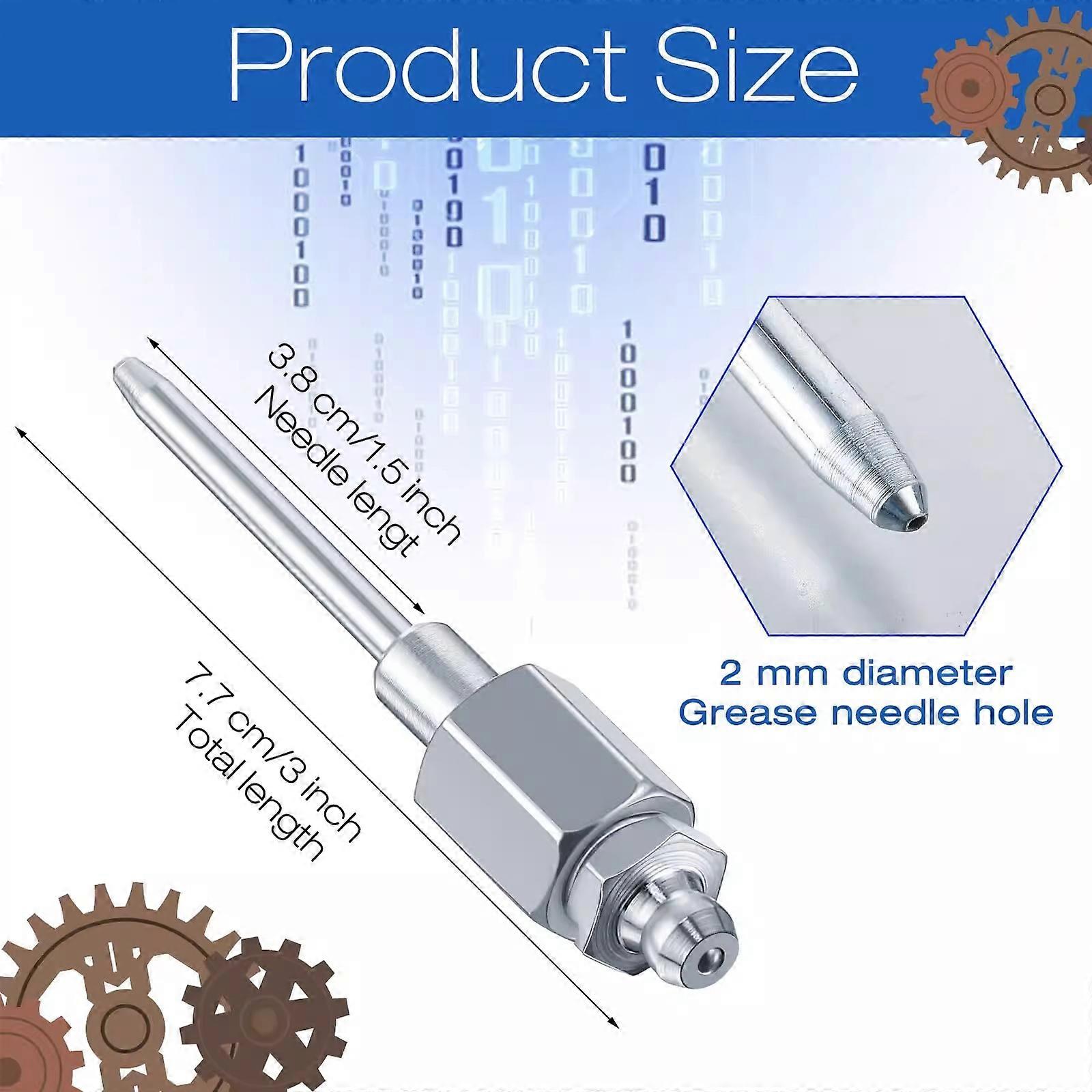 Grease Narrow Needle Nozzle Adapter with Hardened Steel Tips Needle ...