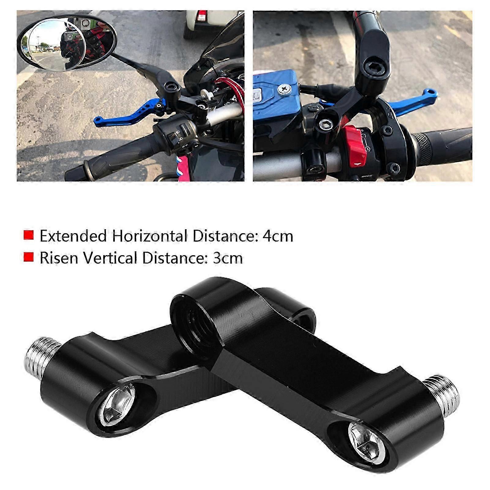 10mm 8mm Motorcycle Rearview Mirror Adapter Kit Riser Mount Extender ...