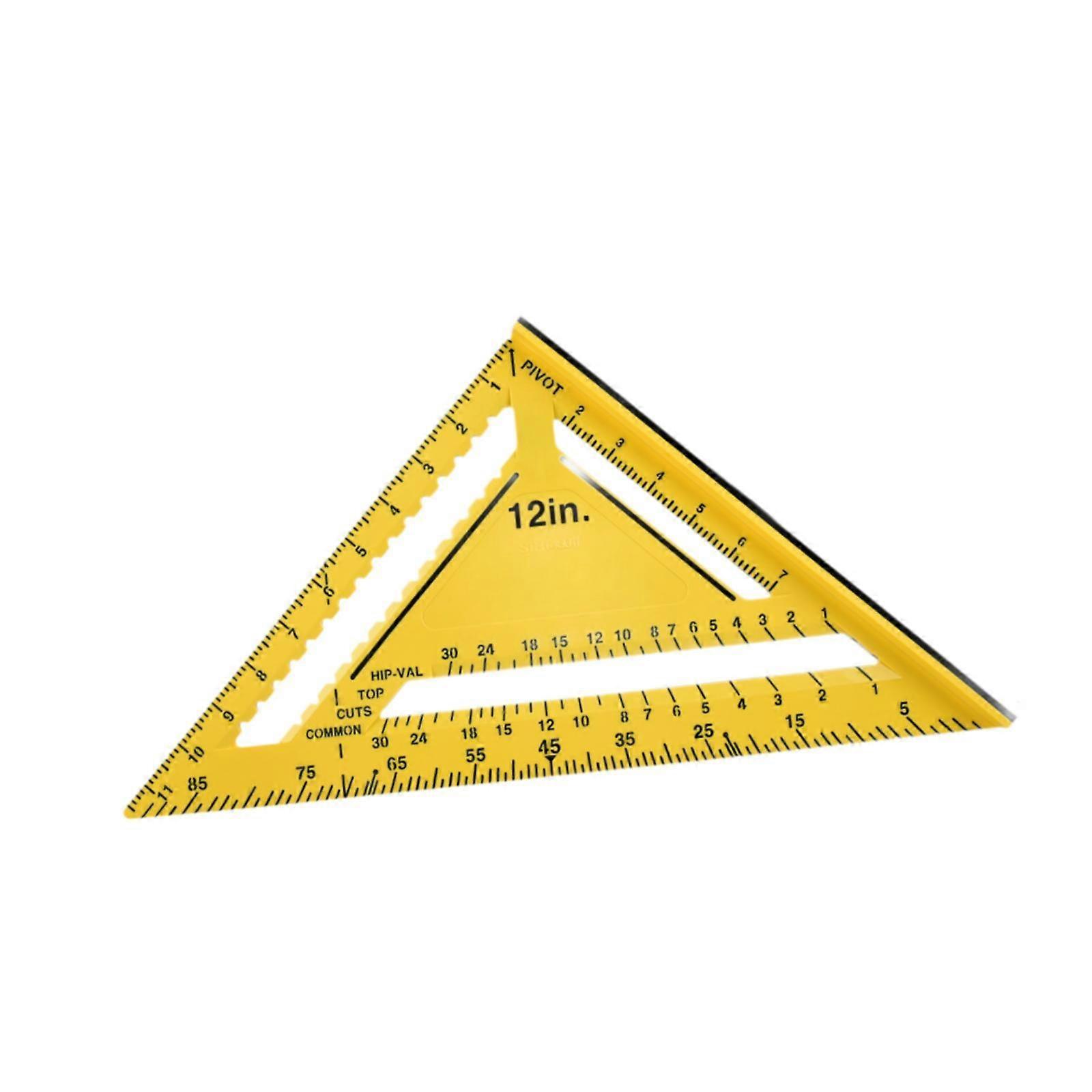 Carpentry Triangle Ruler Protractor Yellow for Industrial Carpenter ...