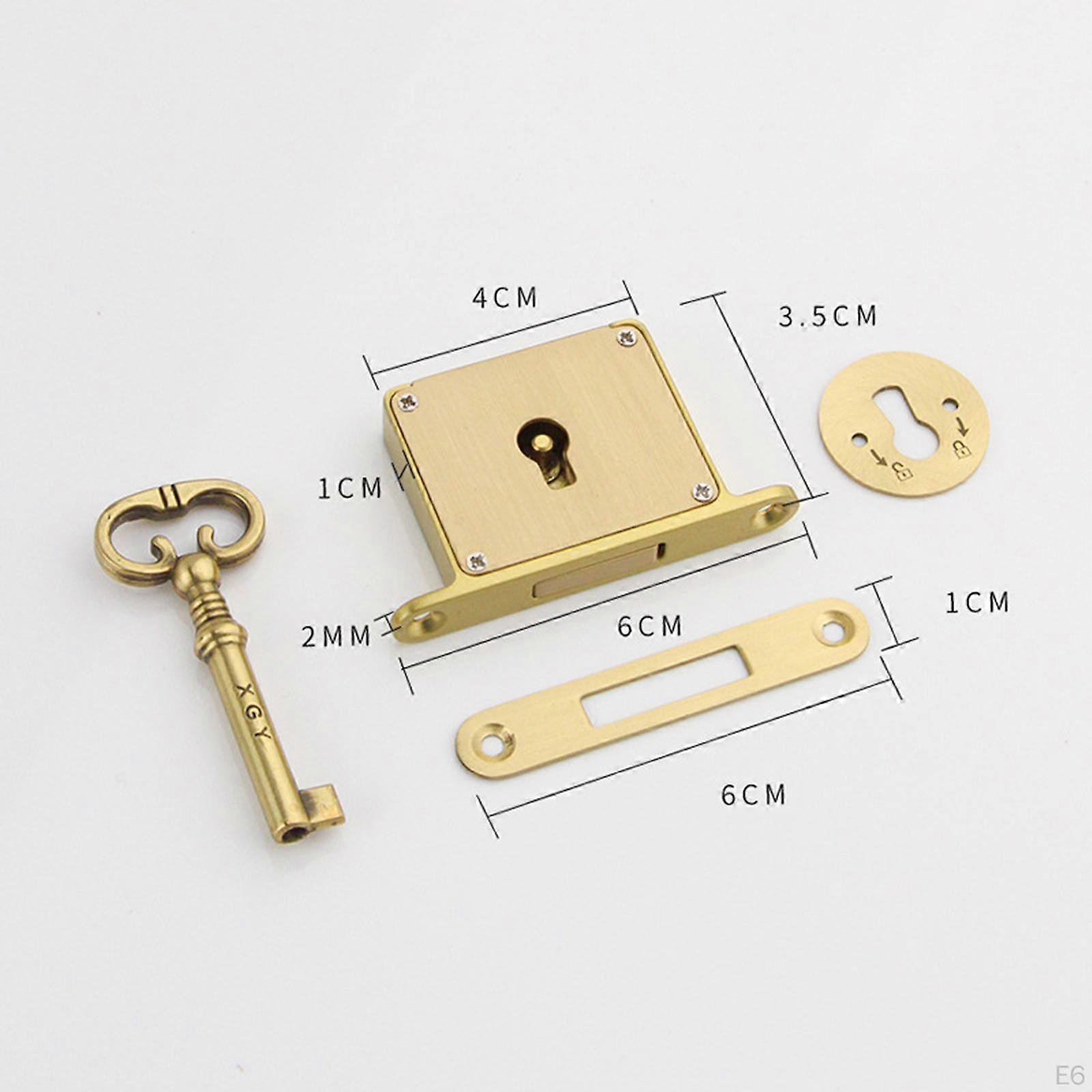 Brass Key Lock for Cabinets, Square Drawer Storage Solutions | Fruugo UK