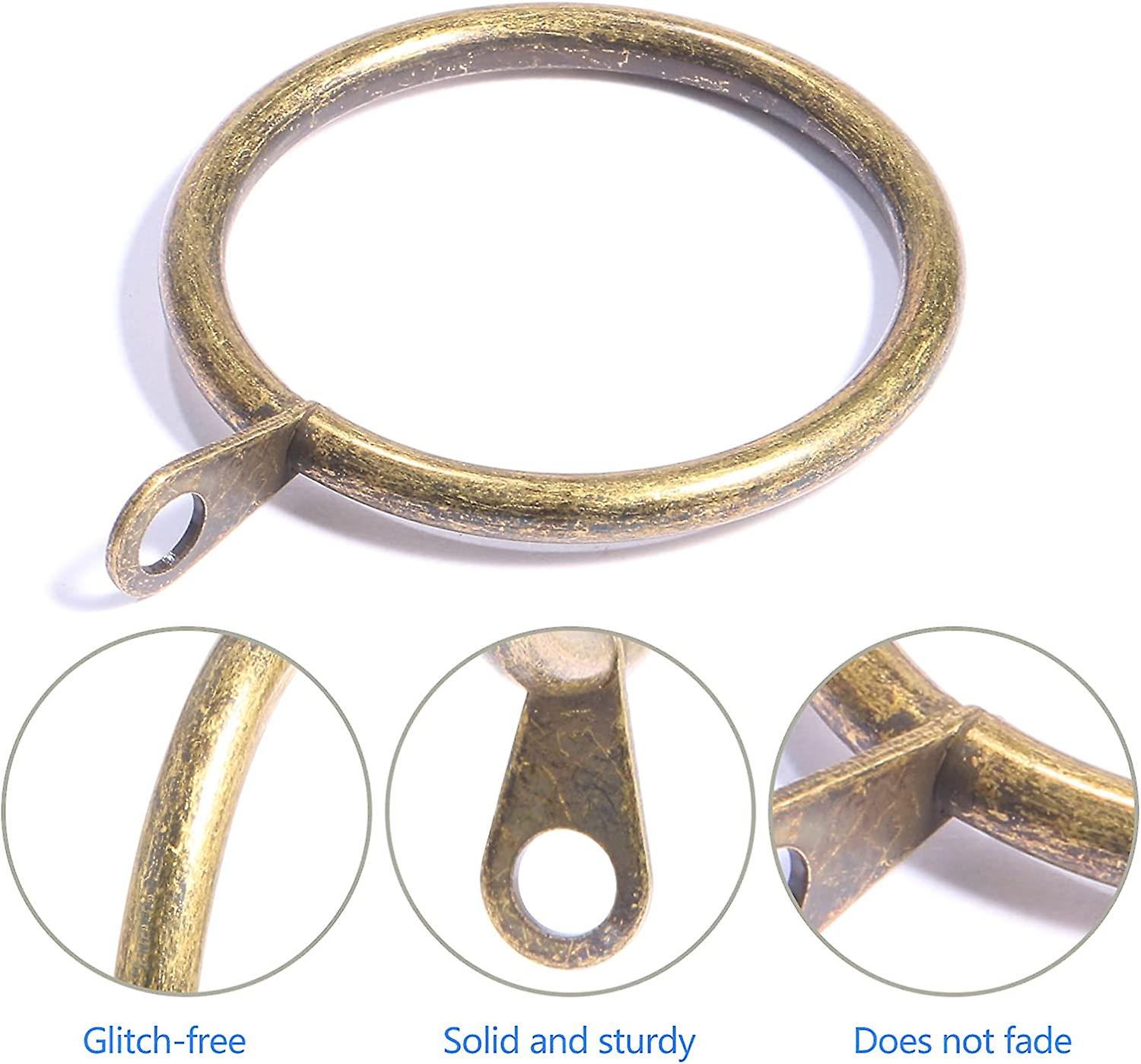 50 Pack Metal Curtain Rings 38mm Internal Diameter Large Curtain Pole ...