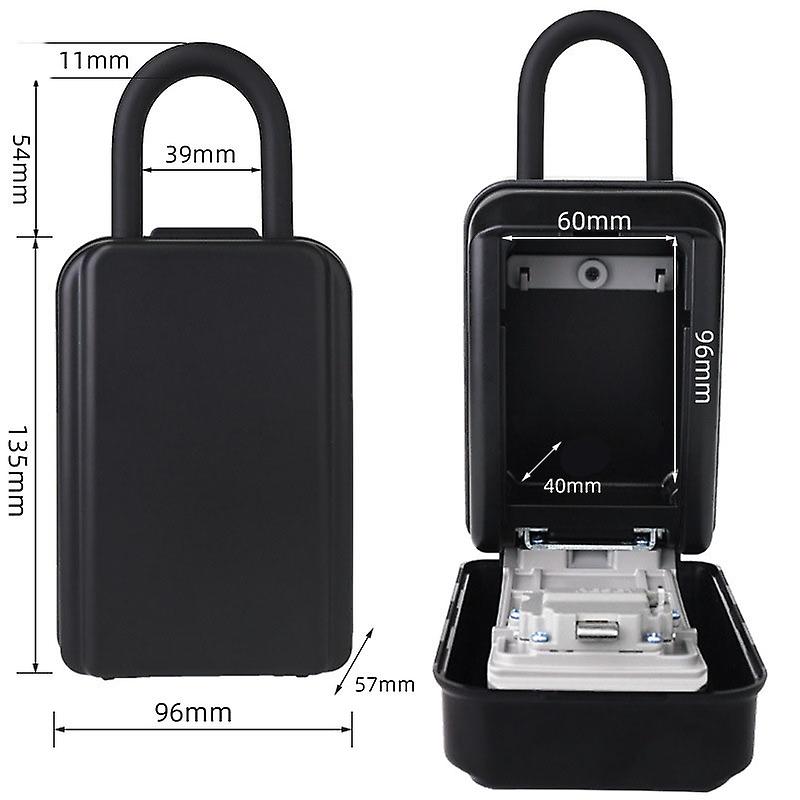 Key Safe Wall Mounted, Large Key Box Outdoor 4 Digit Combination Key ...