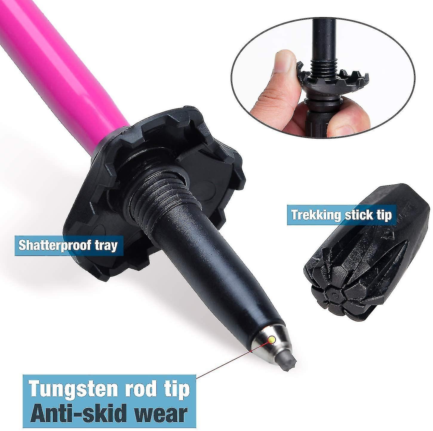 Foldable Hiking Poles, Lightweight And Adjustable Lightweight Poles ...