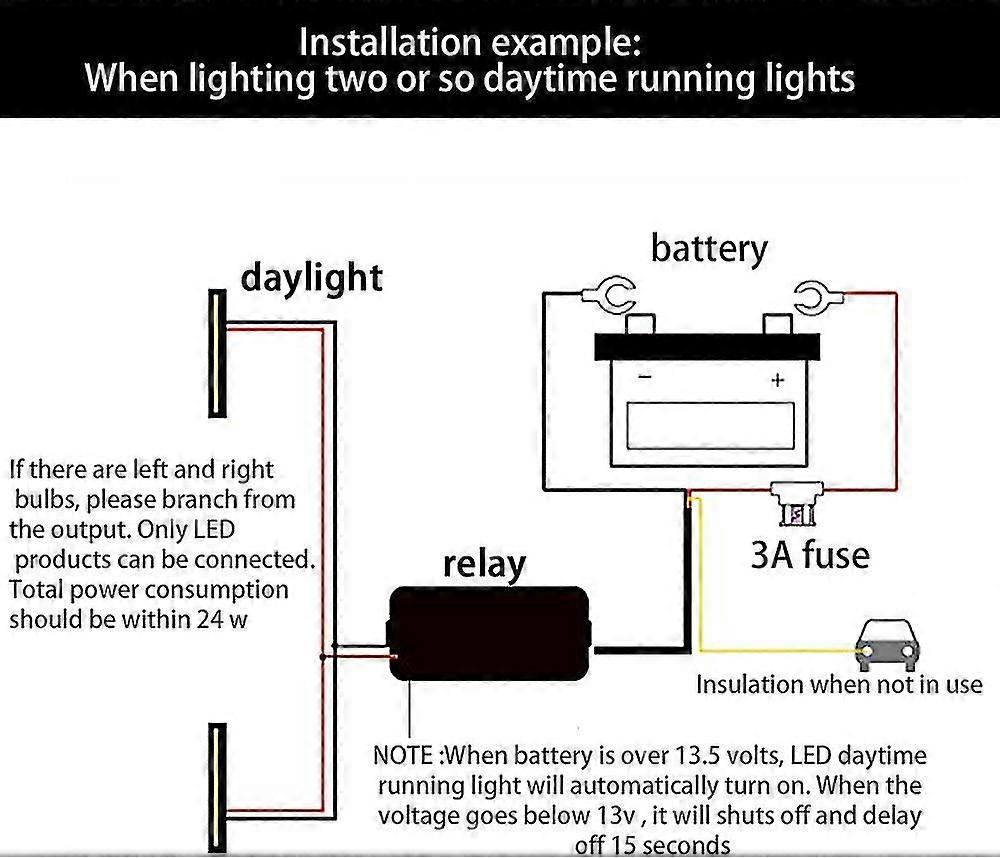 Car Led Daytime Running Lights Controller Drl Auto Dimmer Relay On/off ...