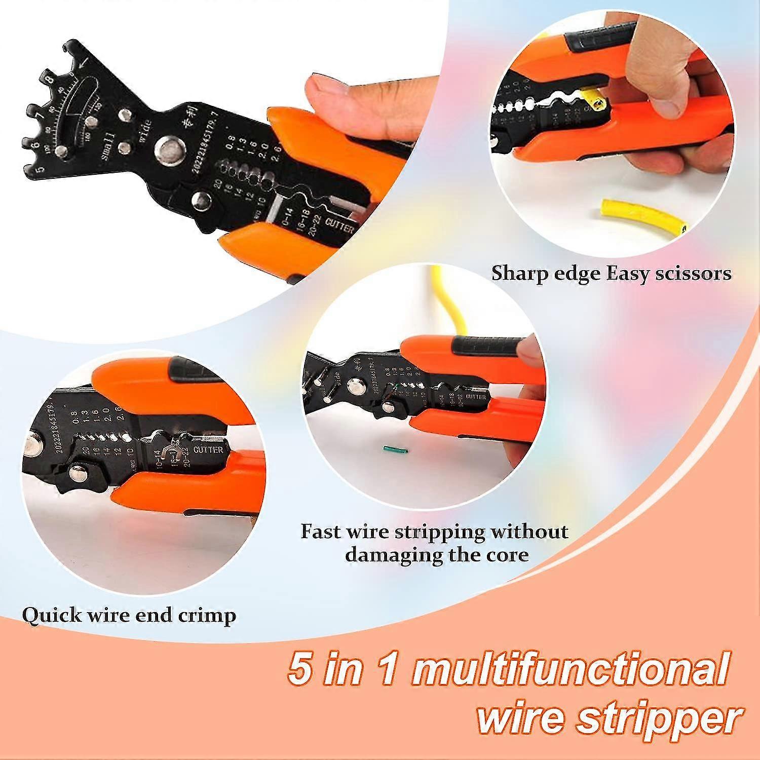 5 In 1 Wire Stripper, Automatic Multifunctional Wire Stripper ...