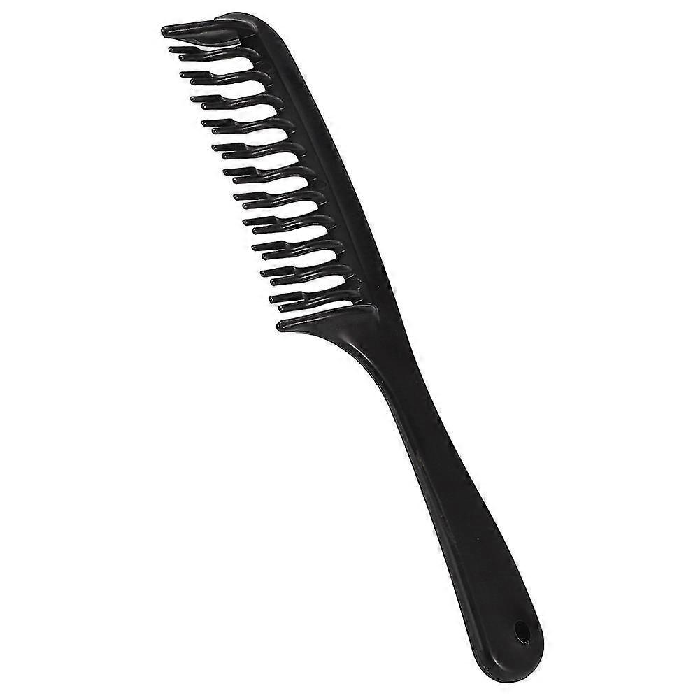 2x Black Double Row Tooth Detangler Hair Comb Shampoo Comb With Handle ...