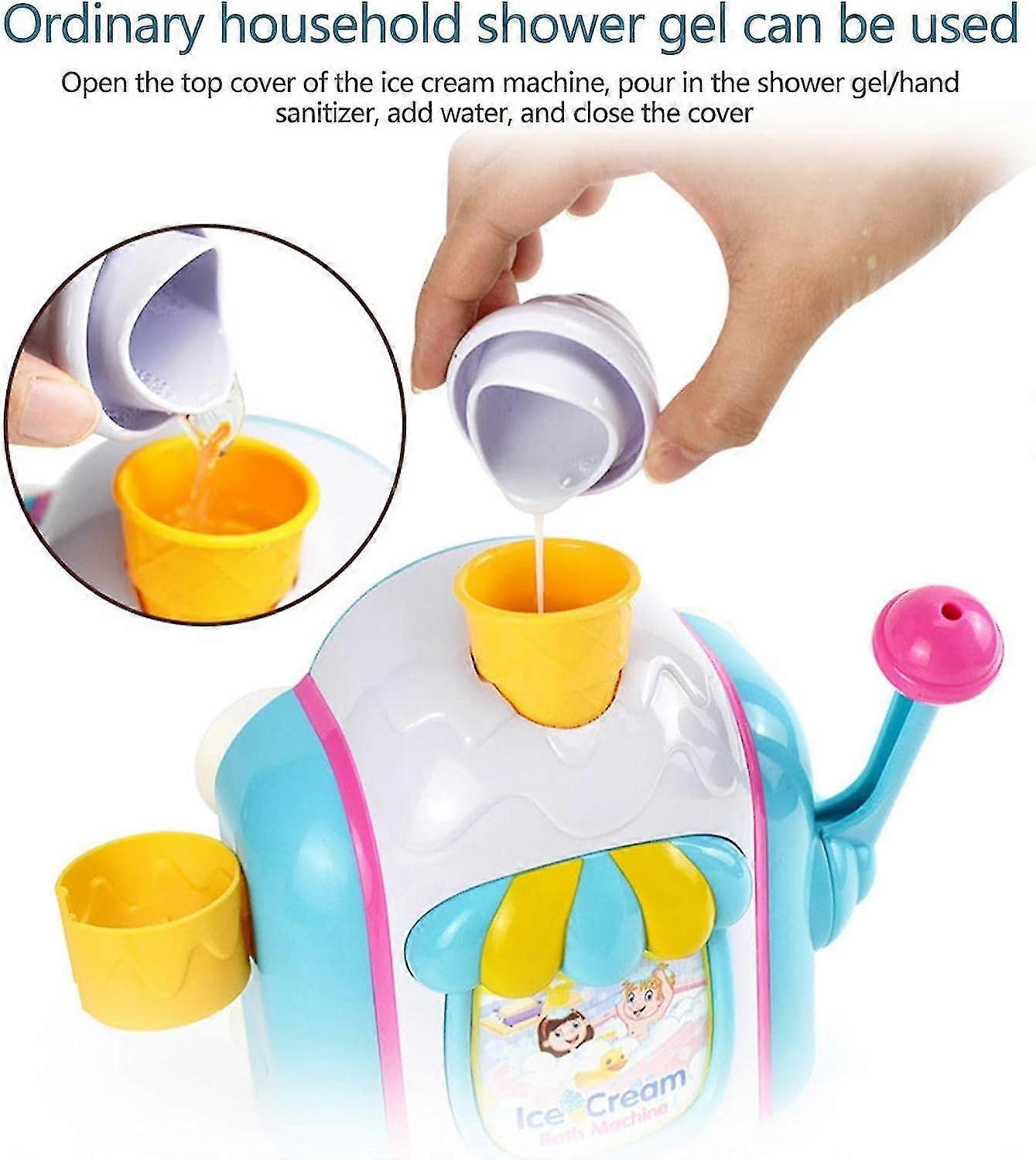 Ice Cream Toys For Kids, Bubble Bath Toy Gifts, Foam Machine, Ice Cream ...