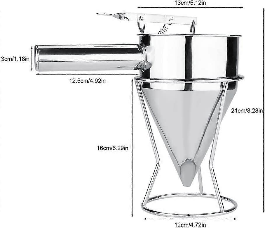 Piston funnel - Stainless steel baking funnel dispenser with desserts ...