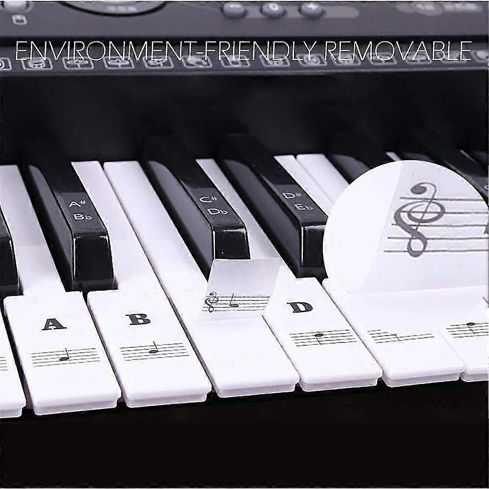88 Keys 61 Keys 54 Keys Transparent Piano Keyboard Stickers Electronic ...