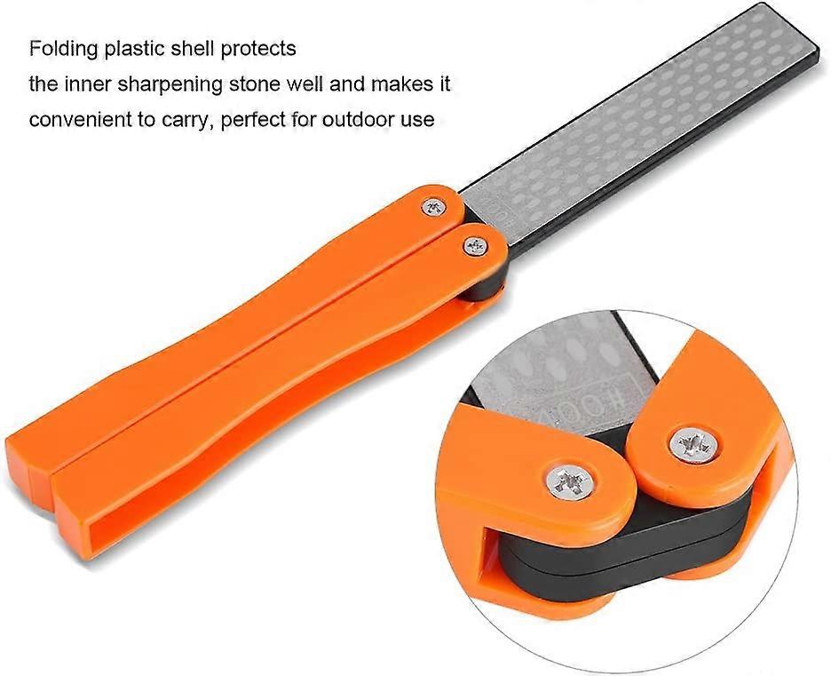 Knife Sharpeners, 400/600 Grit Folding Double Sided Diamond Pocket ...