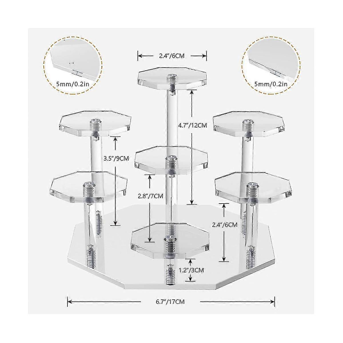 Acrylic Risers Display Stand,7tier Perfume Organizer And Cupcake Stand ...
