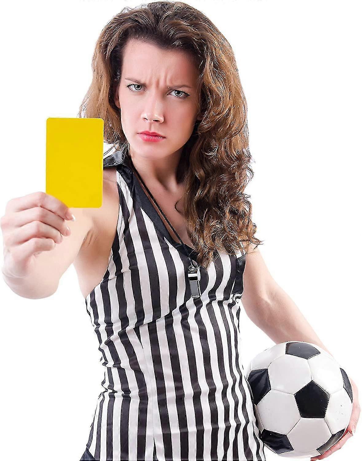 Sports Referee Card Set Red Card Yellow Card And Metal Referee Whistle ...