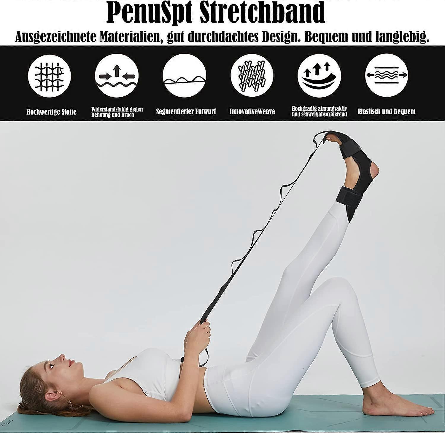 Yoga Stretching Strap Painless Legs Band for Pain Relief Achilles ...