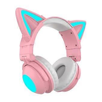 Foldable Cat Ear Headphones Led Wireless Bluetooth 5.0 Autom-change ...
