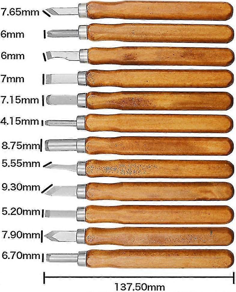 12Pcs Wood Carving Tool Kit - Professional Carving Chisels Knife Handle ...