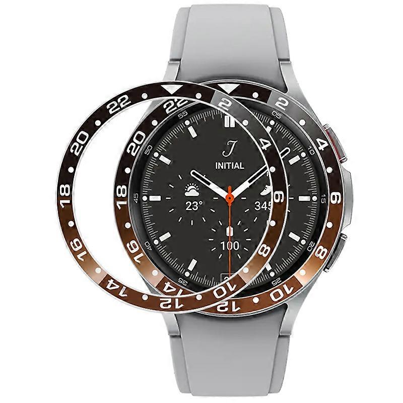 For Samsung Galaxy Watch4 Classic 46mm Bezel Ring Dual-color Metal ...