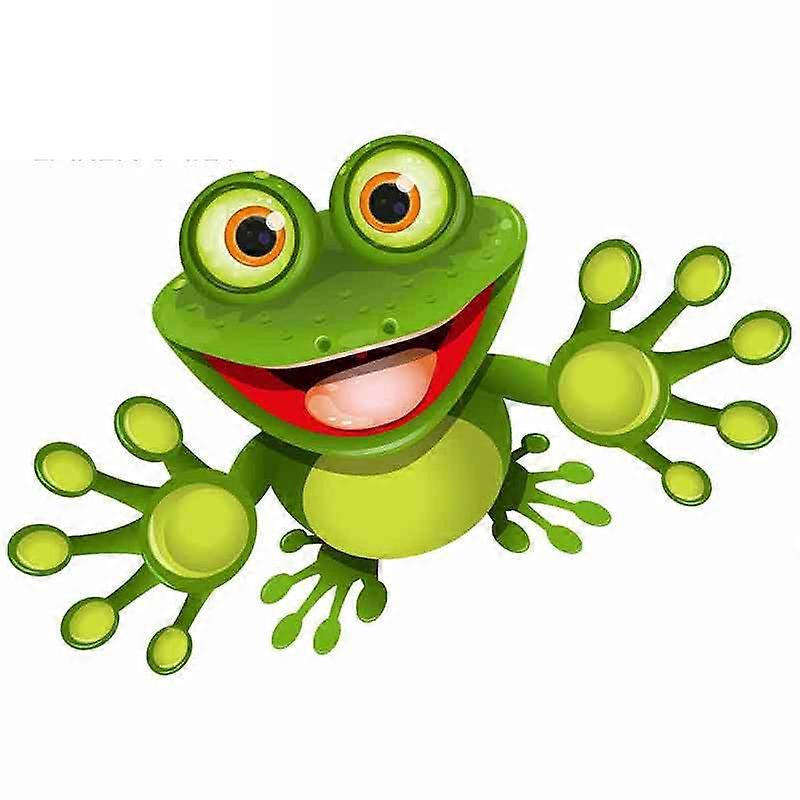 Exterior Accessories Decal Cartoon Car Sticker Happy Frog Vinyl Car ...