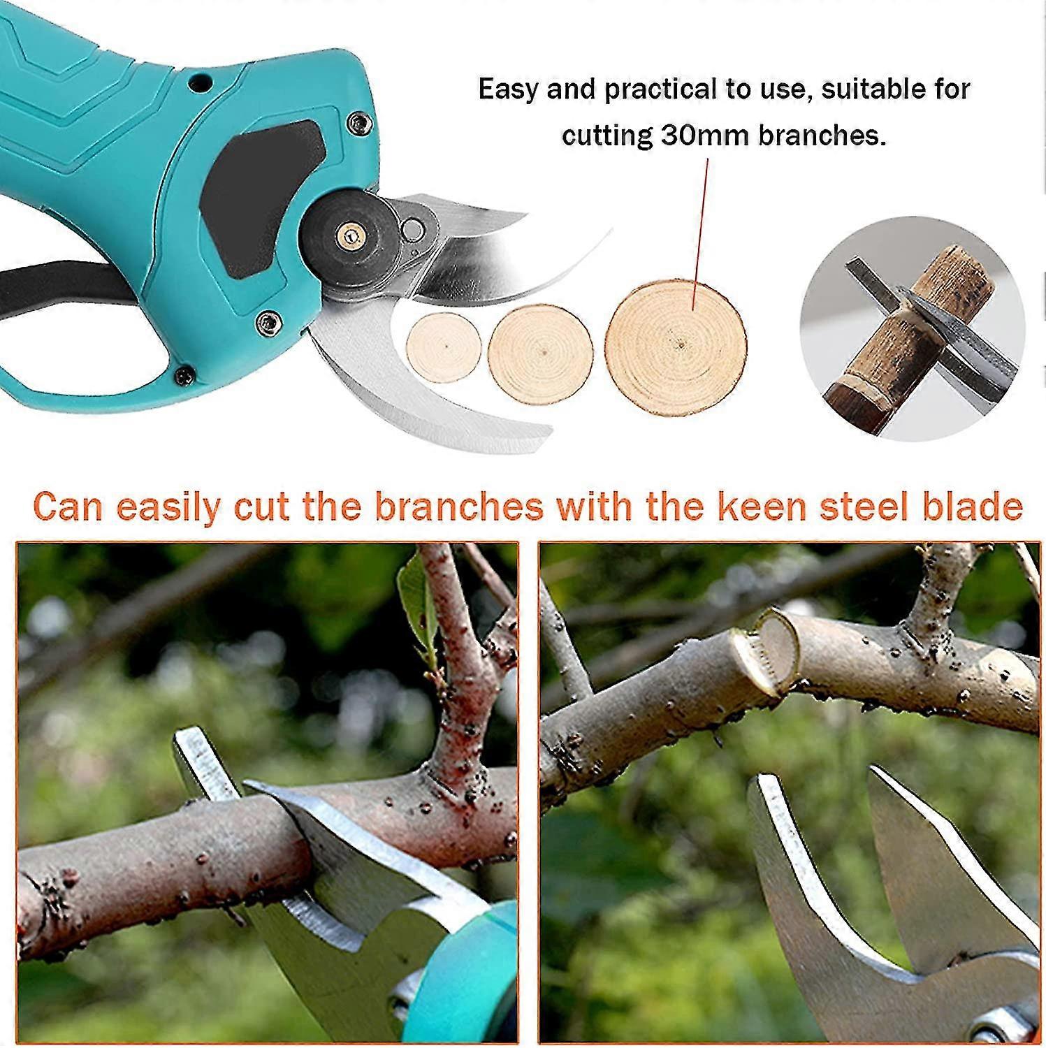 Sk5 Cordless Pruner Blade Cutter 30mm Electric Shear Attachment ...