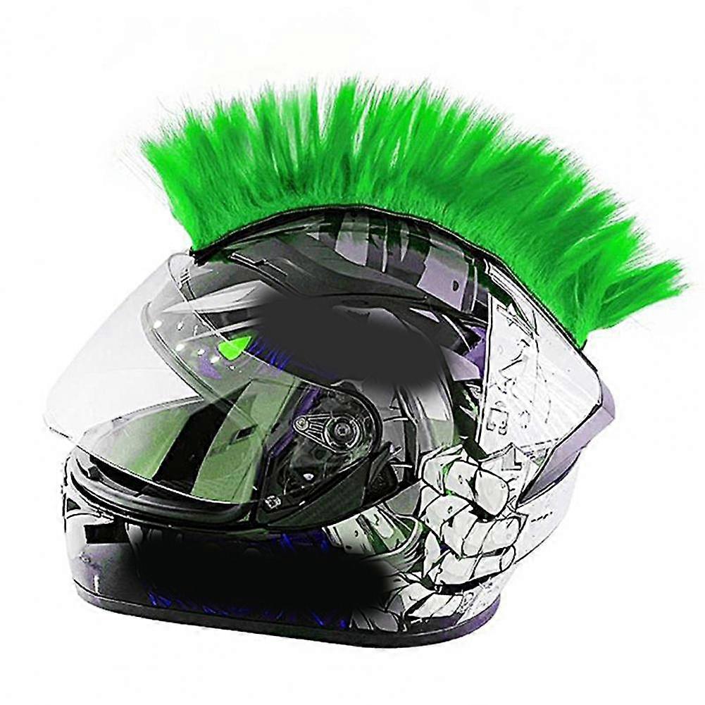 Mohawk Helmet Wig Cuttable Helmet Decorations Wigs Cockscomb Motocross ...
