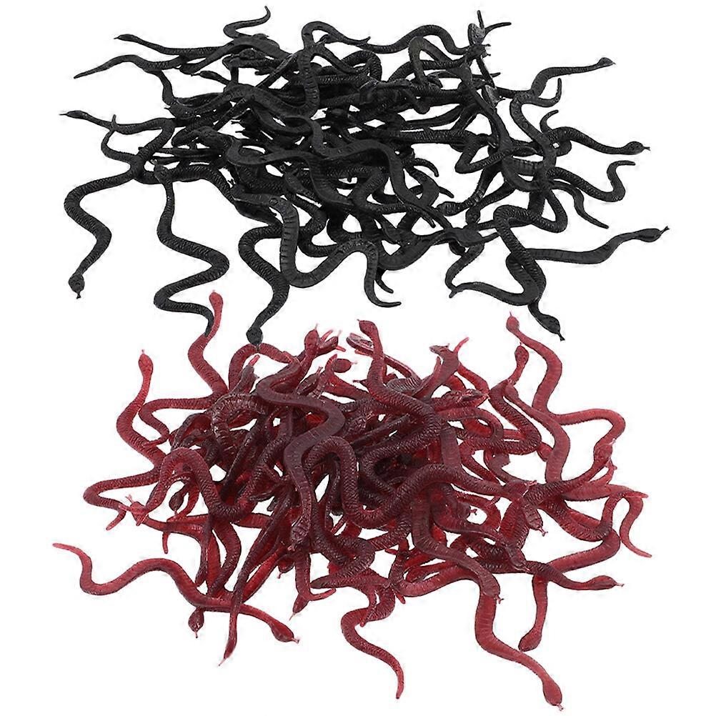 60Pcs Simulation Snakes Realistic Snake Scary Trick Toy Halloween Party ...