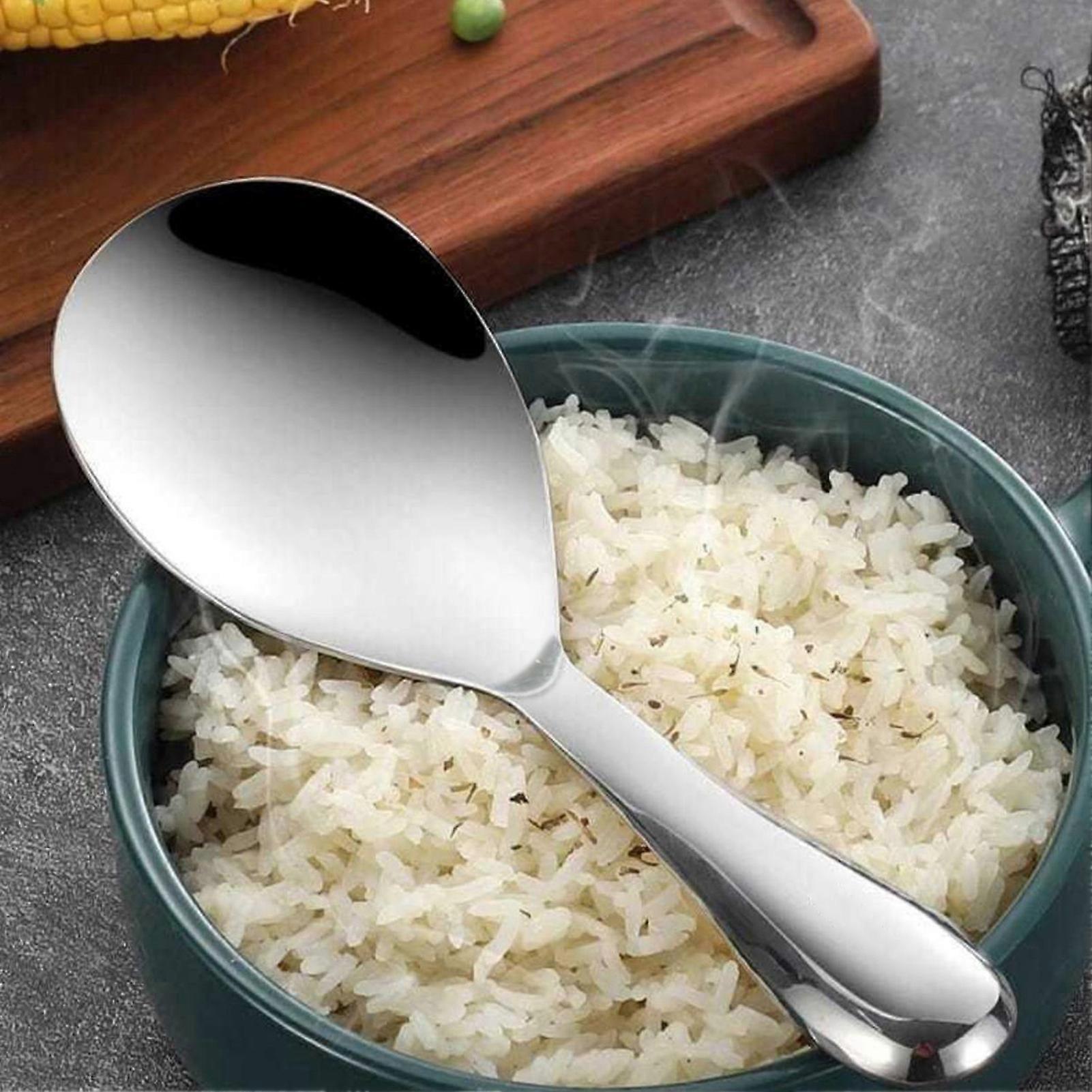 Stainless Steel Rice Spoon Non-Stick Paddle for Cooking Ergonomic ...
