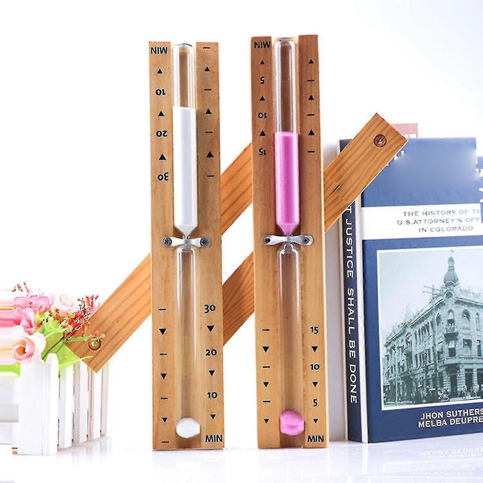 Wooden Sauna Hourglass Wall Mounted Rotating 15mins Sandglass Clock ...