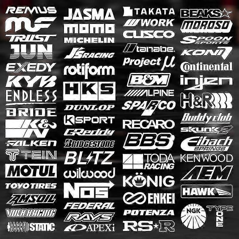 Random 15pcs Racing Sponsor Stickers And Decals For Jdm Edm Race Turbo ...