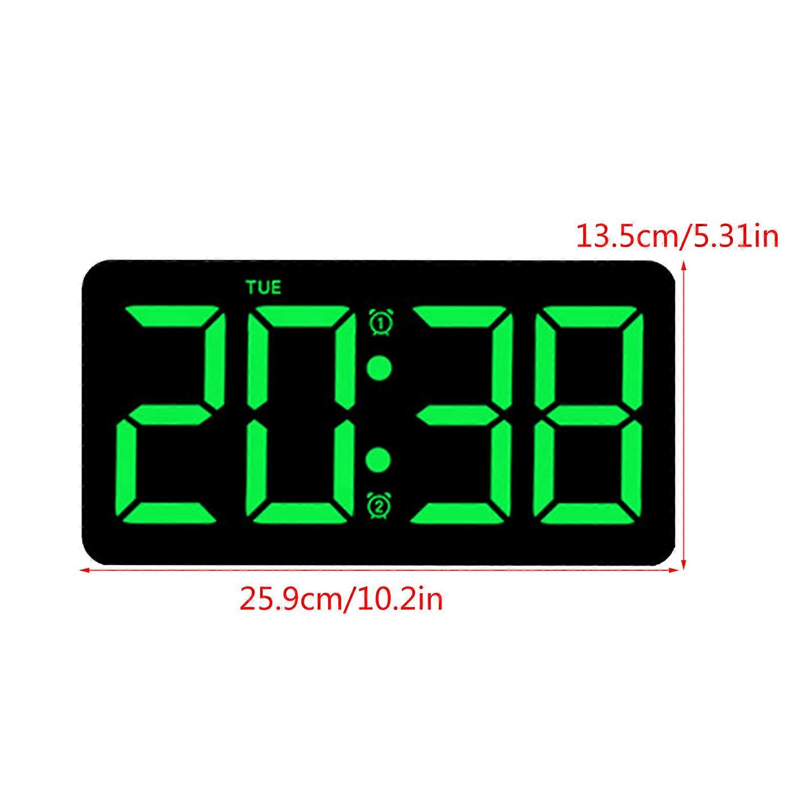 Digital Clocks Large Led Screen Wall Clock with Two Alarms Date ...
