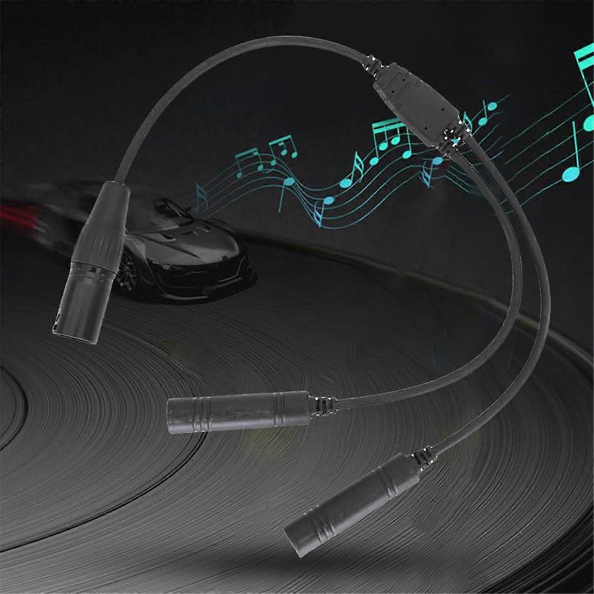 GA Dual Plugs to Airbus 5 Pin XLR Adapter Black Aviation Headphone ...