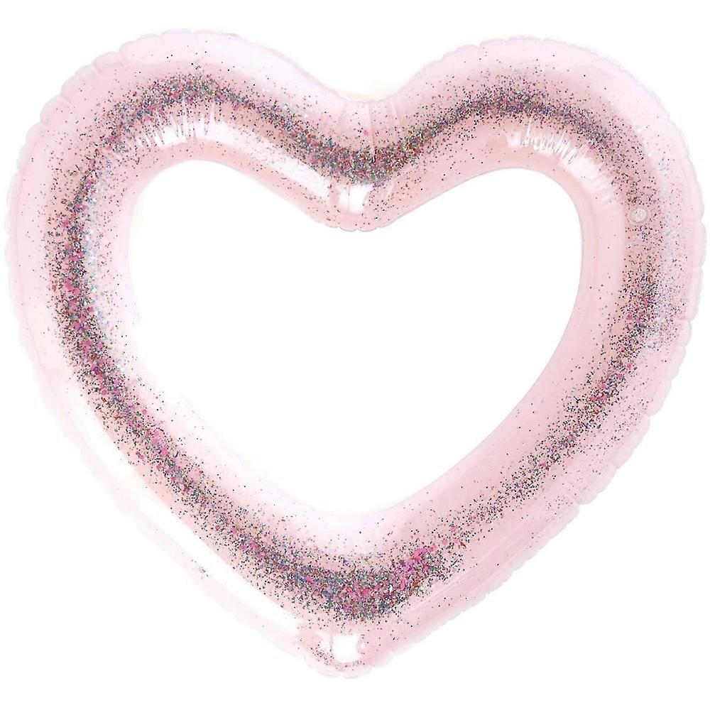 Portable Inflatable Heart Pool Float, Heart-Shaped Summer Swimming Ring ...