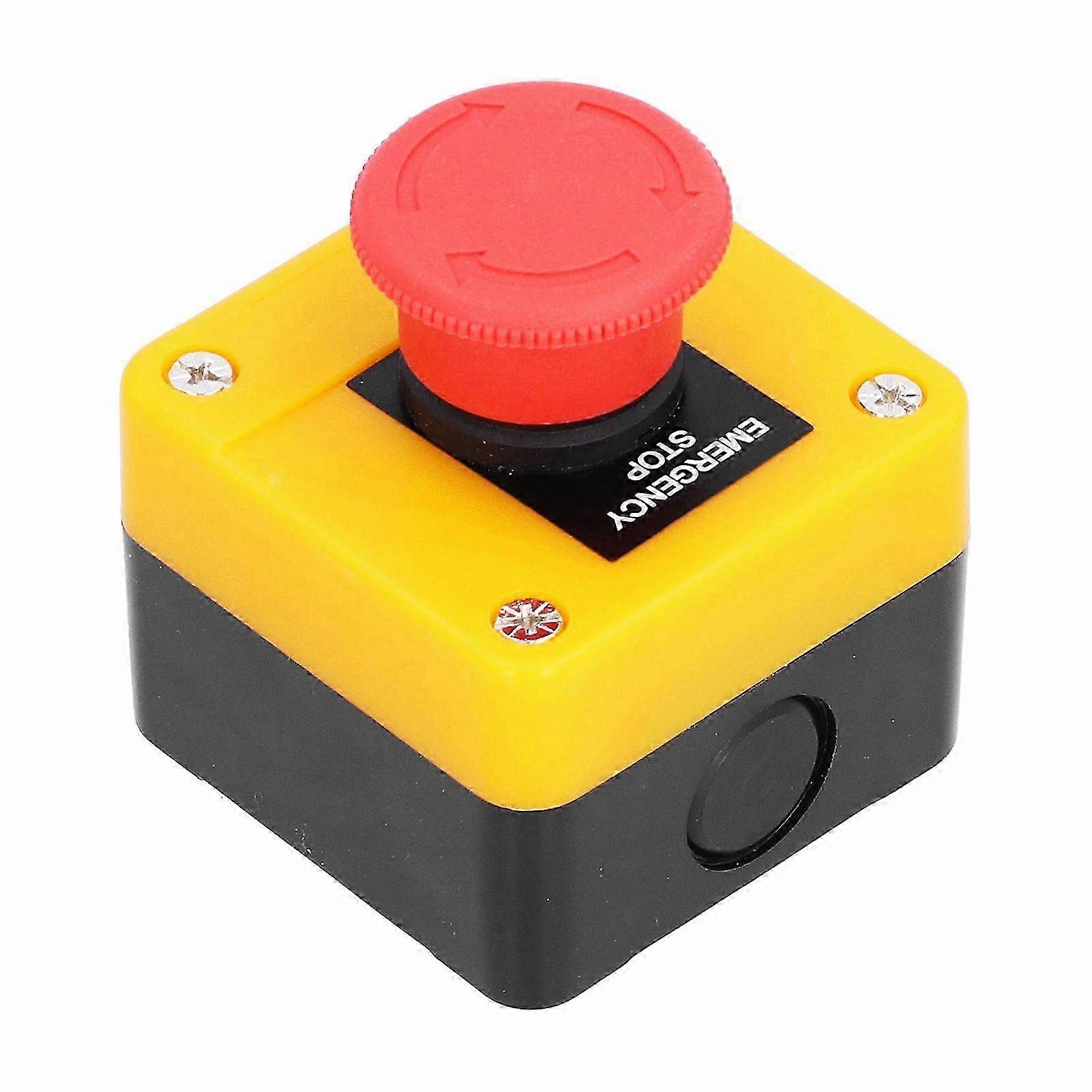 Red Mushroom Emergency Stop Switch 10A Waterproof 1NO 1NC Push Button ...