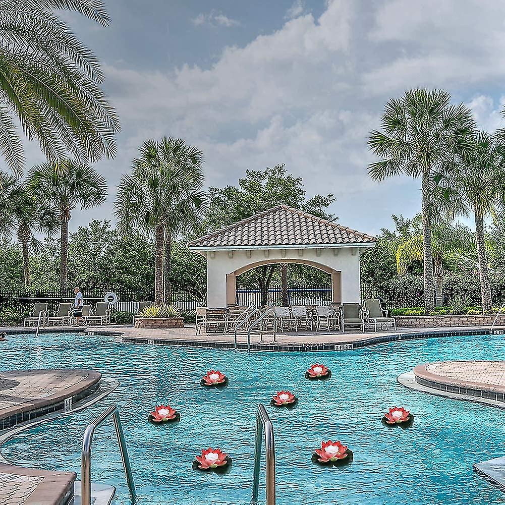 Led Floating Lotus Light Artificial Water Lily Floating Lotus ...