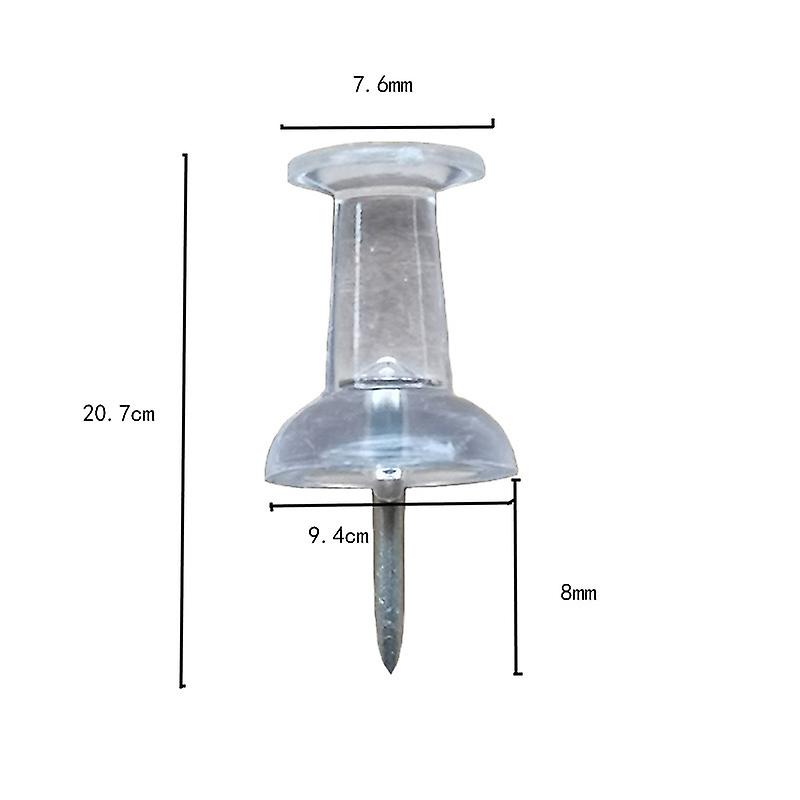 Push Pins Tacks, Clear Plastic Head, Steel Point,200pcs | Fruugo UK
