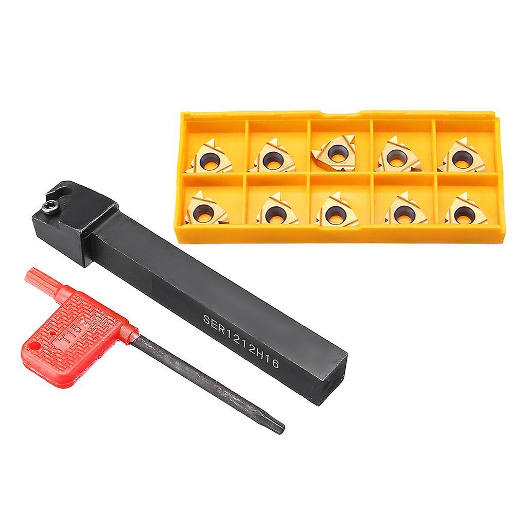 SER1212H16 Lathe Turning Tool Holder+10p 16ER AG60 threading carbide ...