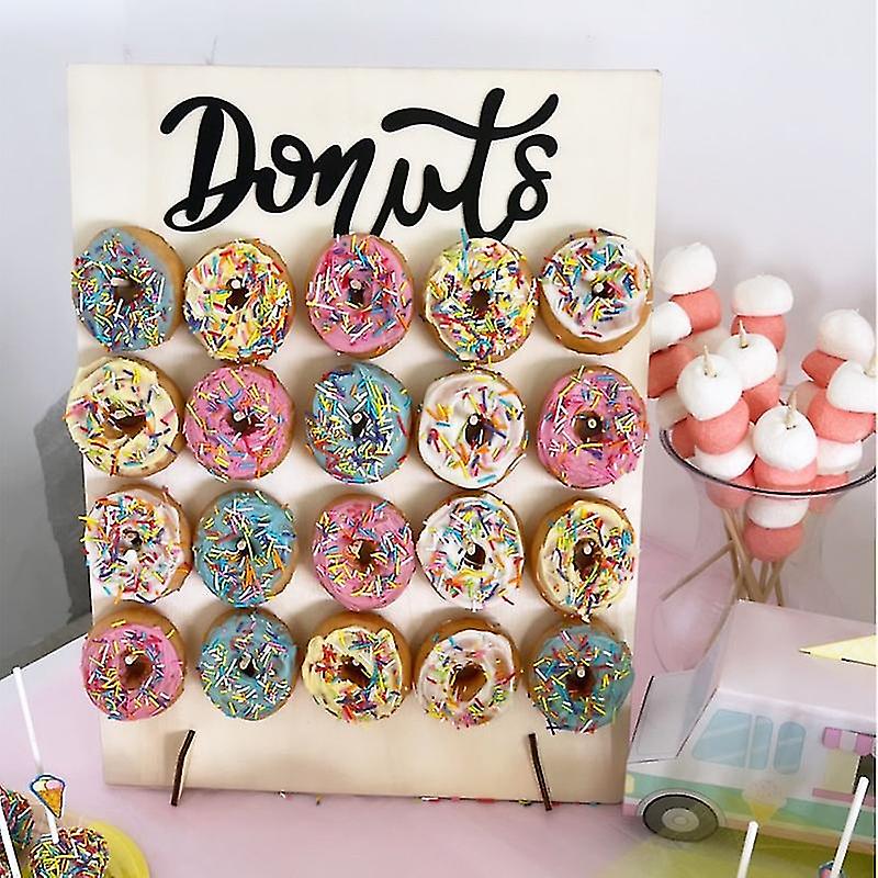 Diy Wooden Donut Wall Rustic Wedding Decoration Table Donut Party Decor ...