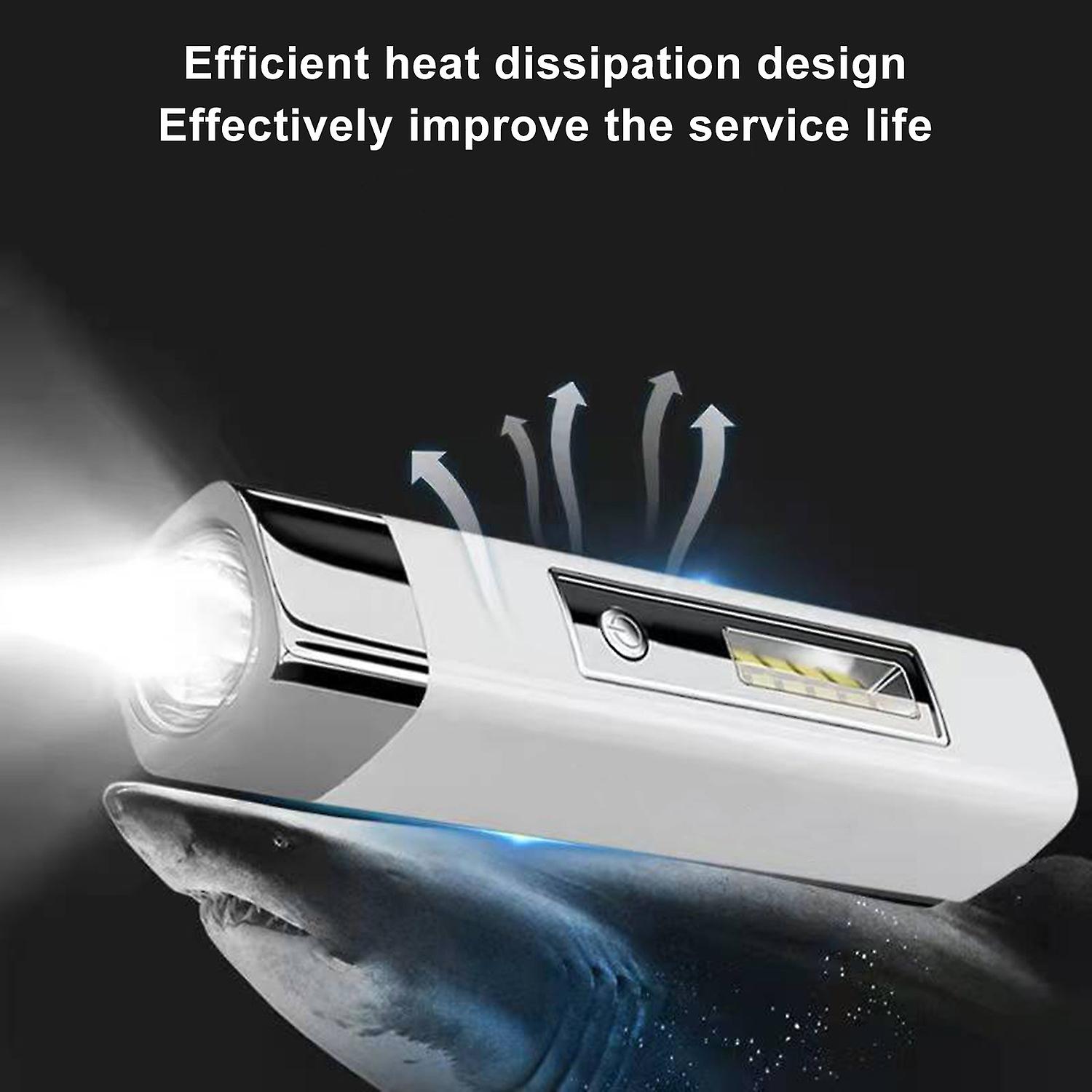Flashlight Side Lights Heat Dissipation Long-range Waterproof ...