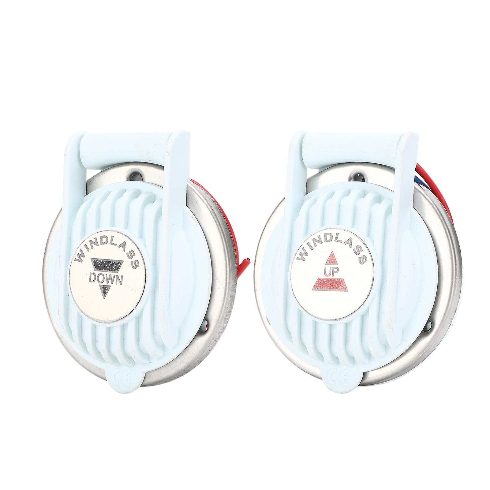 2pcs Windlass Foot Switch Up and Down White Hands Free Universal for ...