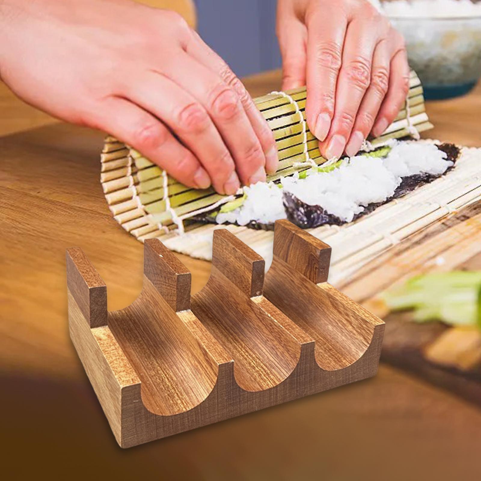 Wooden Sushi Holder, Sushi Serving Plate, Serving Dish Stand, Taco Rack ...