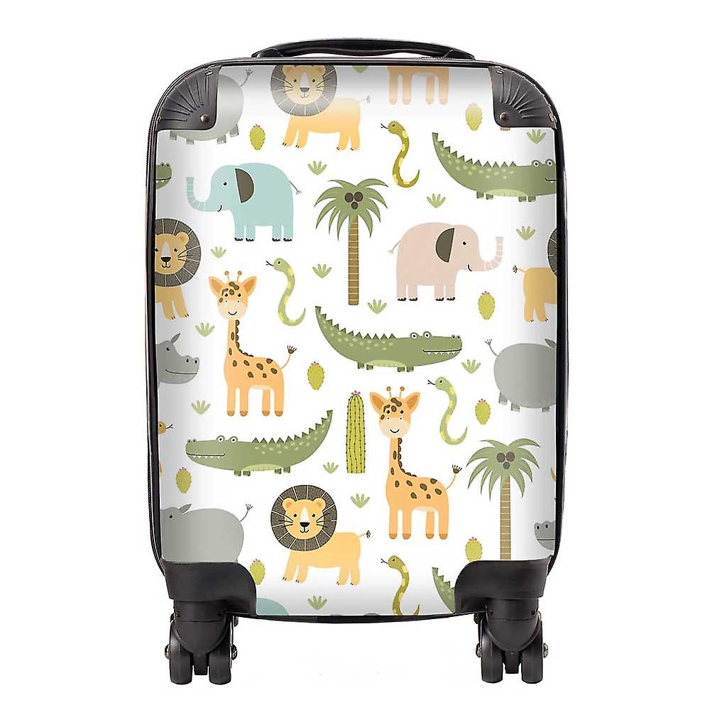 Cute Safari Animals Suitcase | Fruugo UK