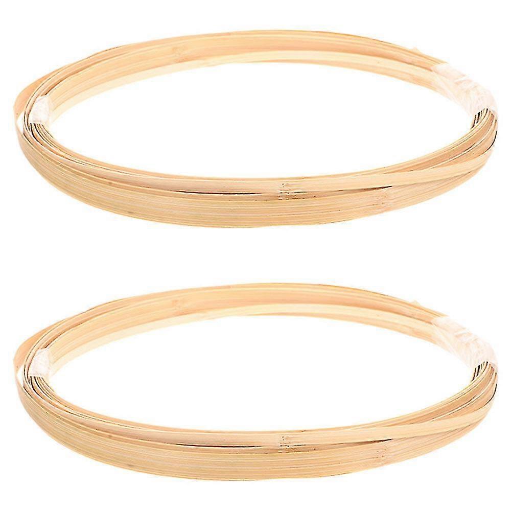 2 Bundles Bamboo Woven Strips for Crafts Diy Bamboo Basket Weaving ...