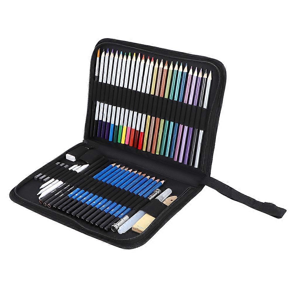 51pcs Round Rod Colored Pencil Art Painting Sketch Drawing Set With ...