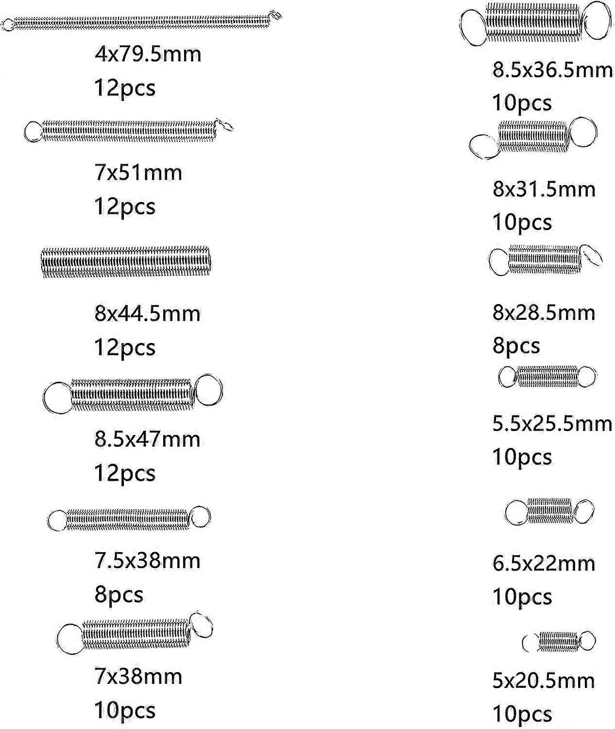200 Pieces Compression Springs Extension Springs Extension Springs ...
