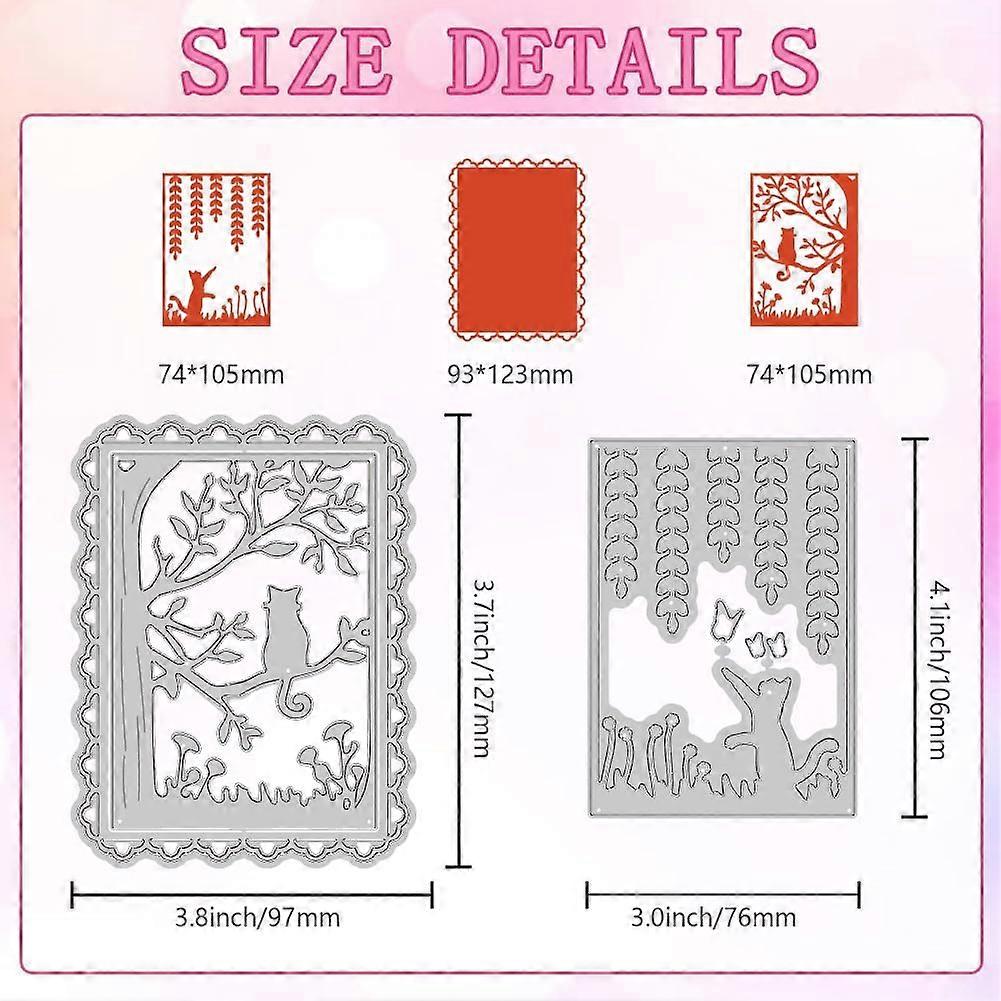 Cat Frame Dies Cuts Metal Cat Cutting Dies Card Making Cutting Dies ...