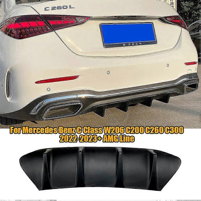Rear Bumper Spoiler Rear Blade Wind Rear Lip Modification For Mercedes ...