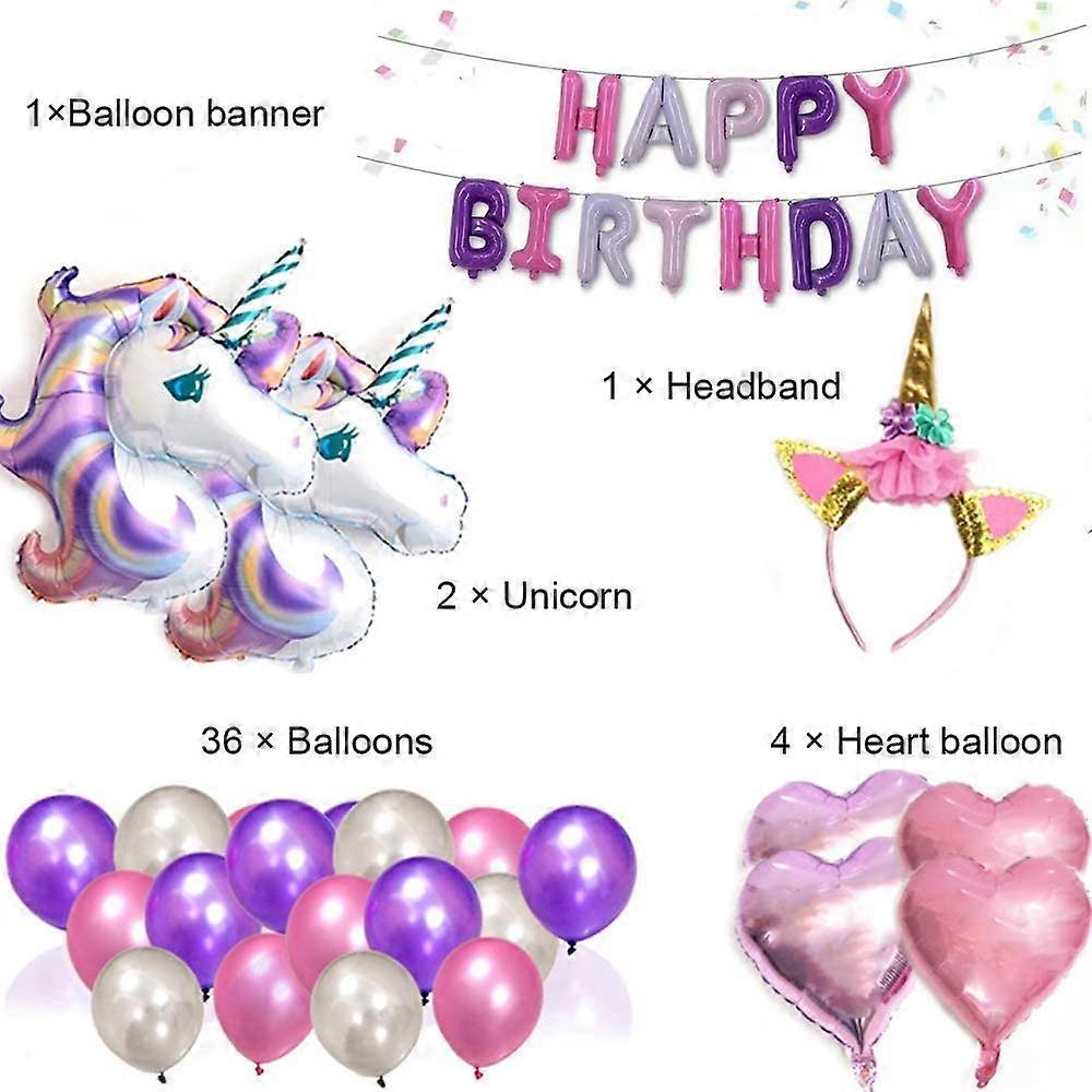 Unicorn balloons 38PCS unicorn party decoration unicorn birthday ...