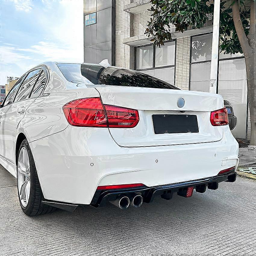 Car Rear Bumper Diffuser Spoiler Lip Lower Splitter With Light For BMW ...
