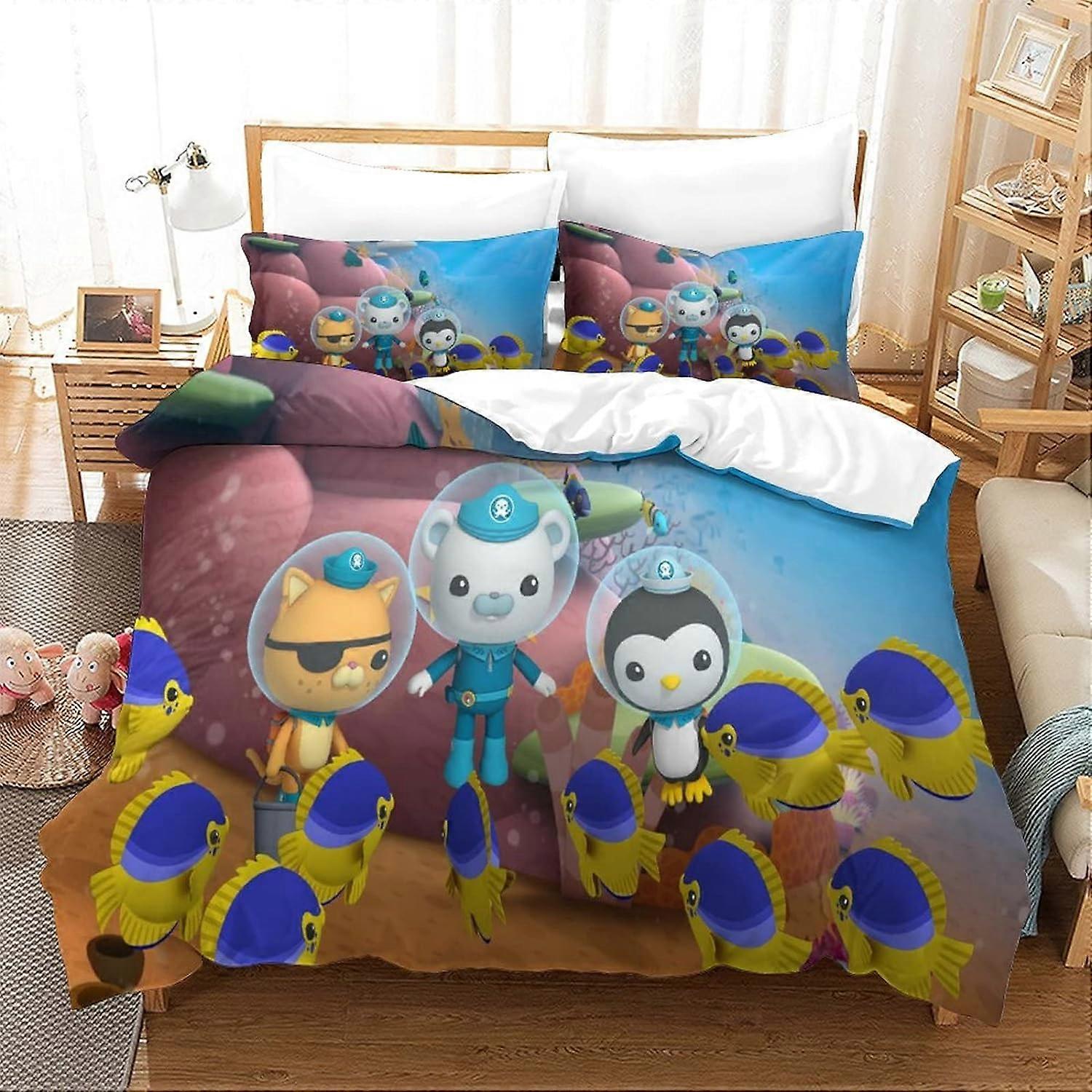 Octonauts påslakanset Tecknad 3D digital utskrift Pojke och flicka ...