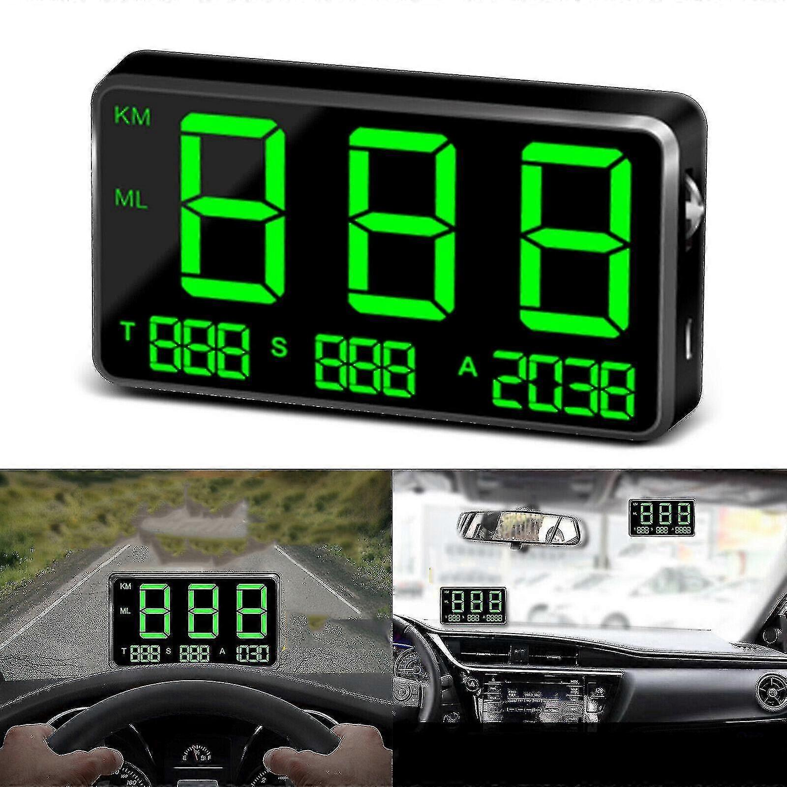Car Gps Speedometer Head Up Display Overspeed Mph/km/h Warning Alarm ...